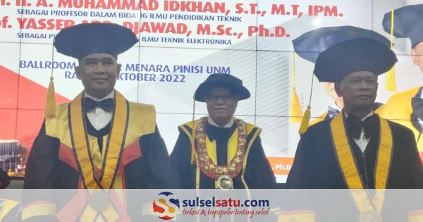 Rektor UNM Kembali Kukuhkan 2 Guru Besar, UNM Kini Punya 102 Guru Besar