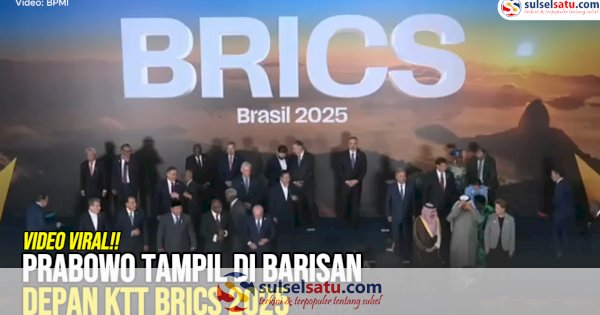 VIDEO: Prabowo Tampil di Barisan Depan KTT BRICS 2025