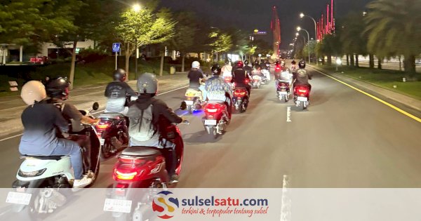 Asmo Sulsel dan HASCI Makassar Night Ride Kampanyekan #Cari_Aman